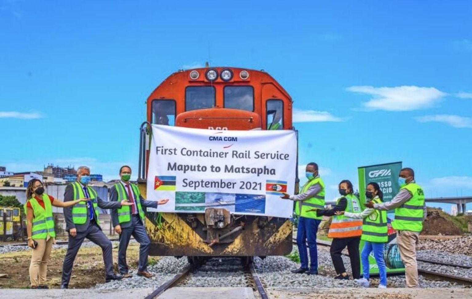 First CMA CGM containers on the train from Maputo to Eswatini | CCI FRANCE MOZAMBIQUE